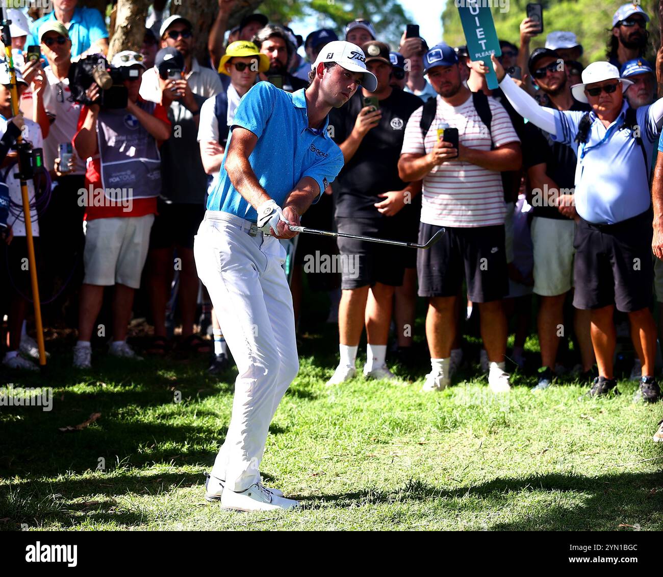 Elvis Smylie of Australia plays a shot from the rough during the Final ...