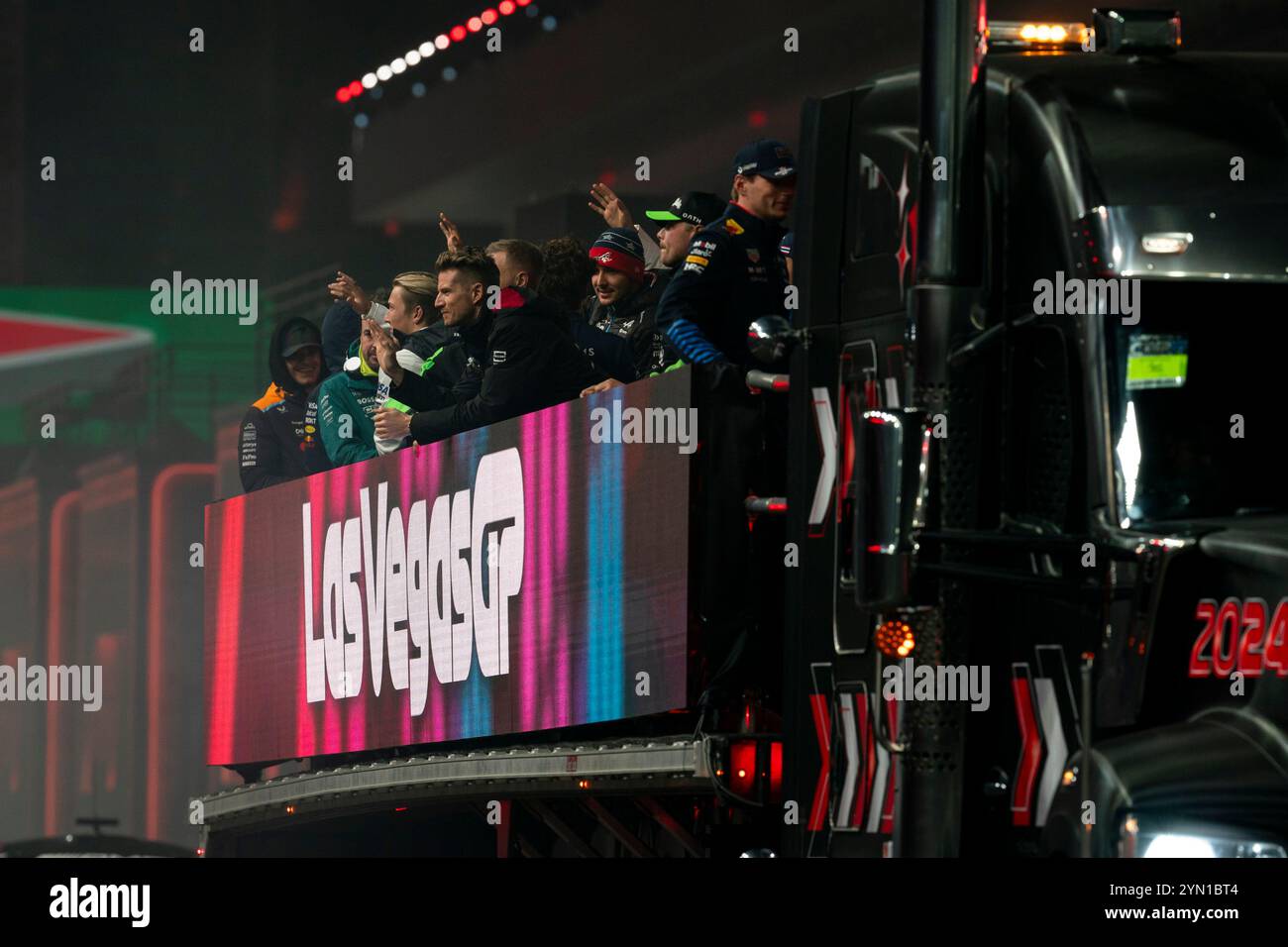 Las Vegas, United States. 23rd Nov, 2024. Drivers are seen during a ...