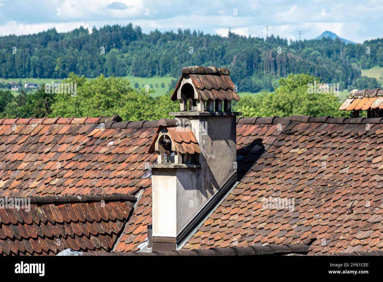 traditional Swiss town house architectural details, historic houses ...