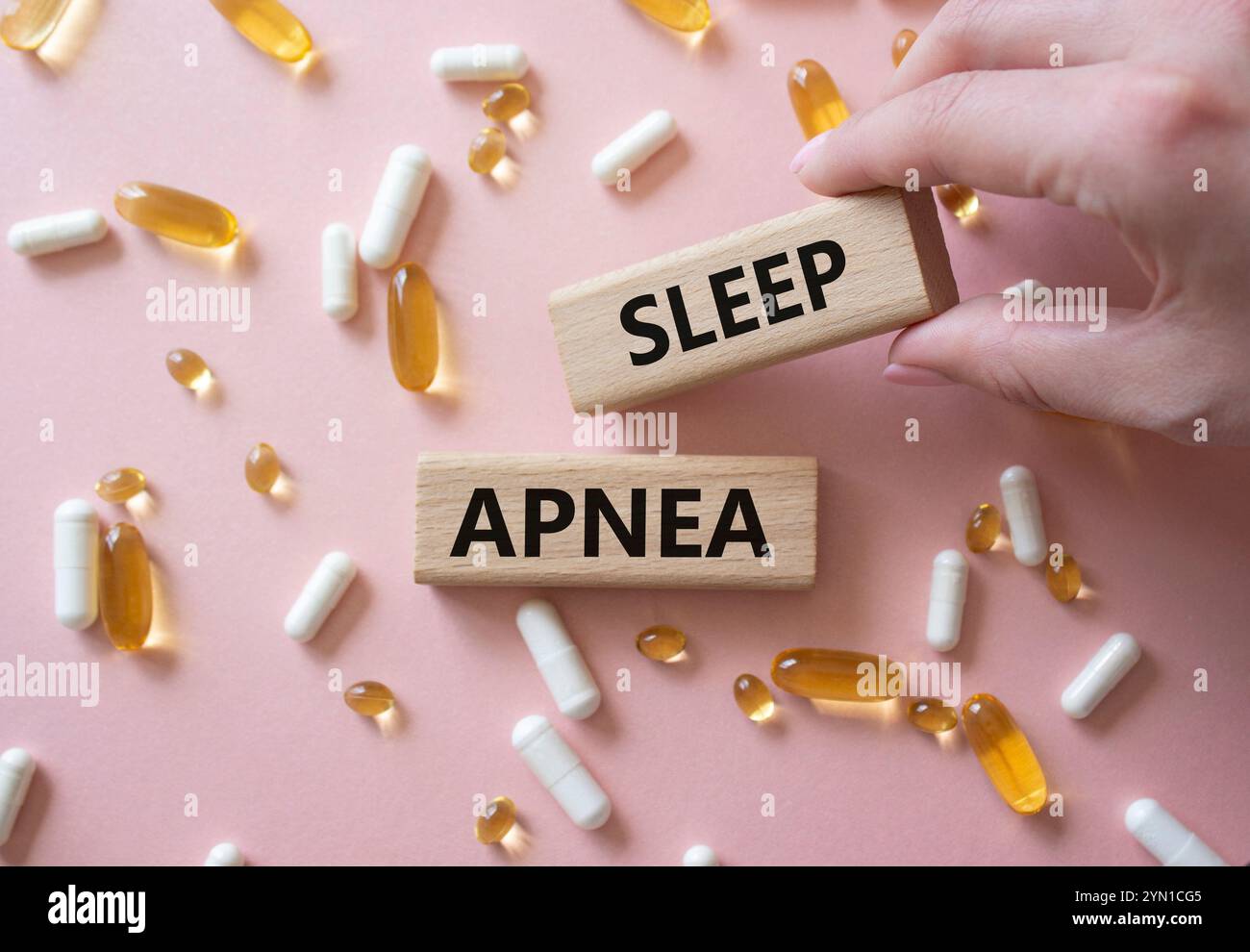 Sleep Apnea symbol. Concept word Sleep Apnea on wooden blocks ...