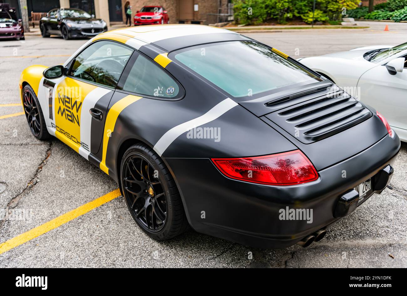 Chicago, Illinois - September 29, 2024: Porsche 911 Carrera S yellow ...