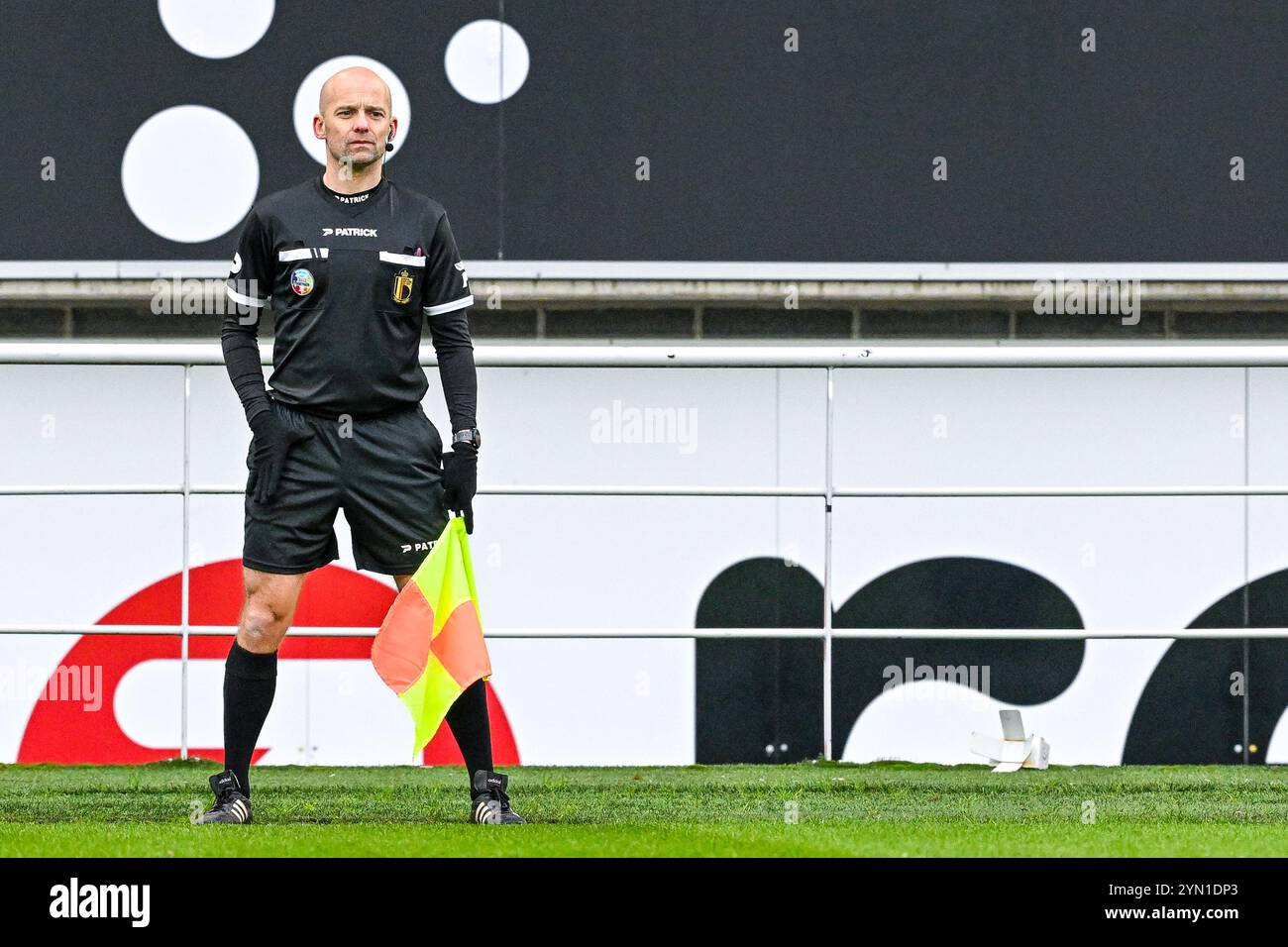 Gent, Belgium. 23rd Nov 2024. Assistant Referee Alex Mertens pictured ...
