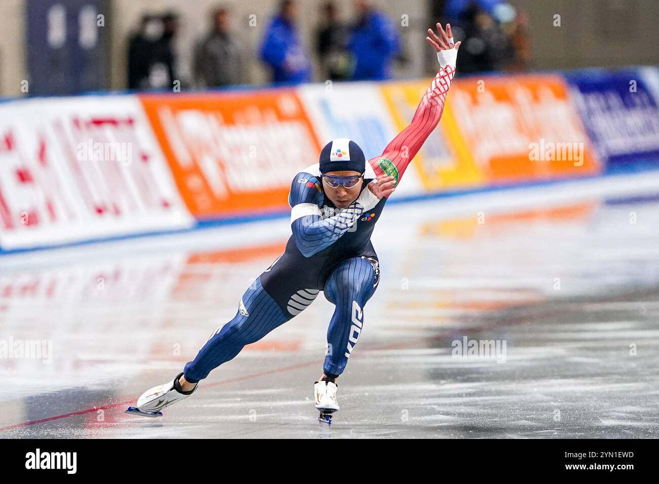 NAGANO, JAPAN - NOVEMBER 24: Jun-Ho Kim of Korea competing on the Men's ...