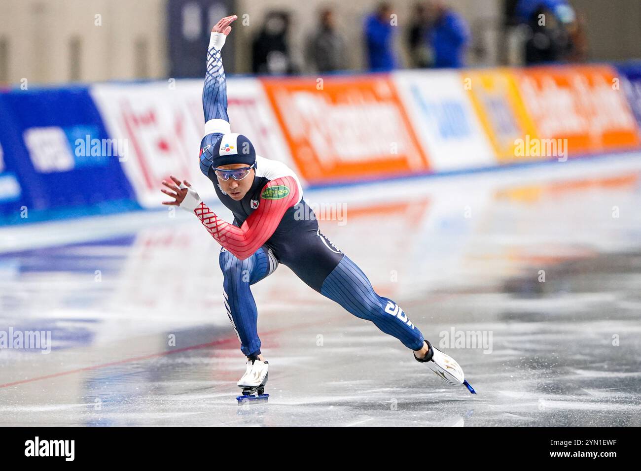 NAGANO, JAPAN - NOVEMBER 24: Jun-Ho Kim of Korea competing on the Men's ...