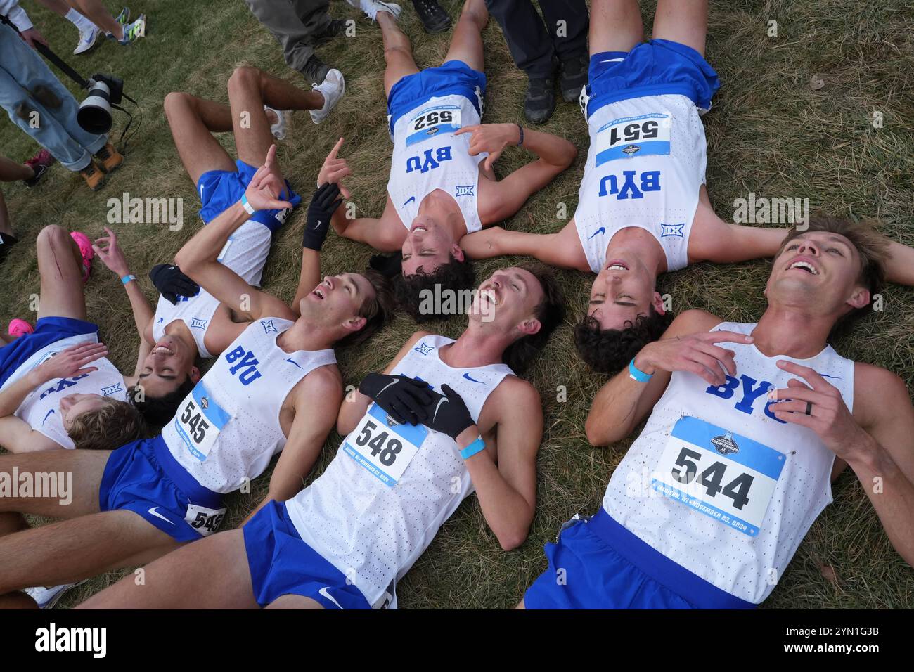 Members of the BYU men's team Joey Nokes (548), Casey Clinger (545 ...