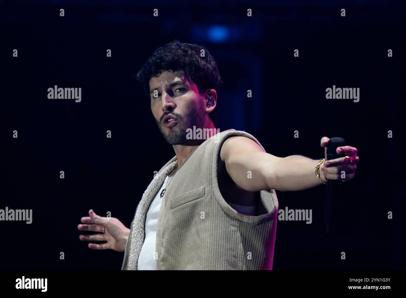 Colombian singer Sebastian Yatra performs during the Coca-Cola Flow ...