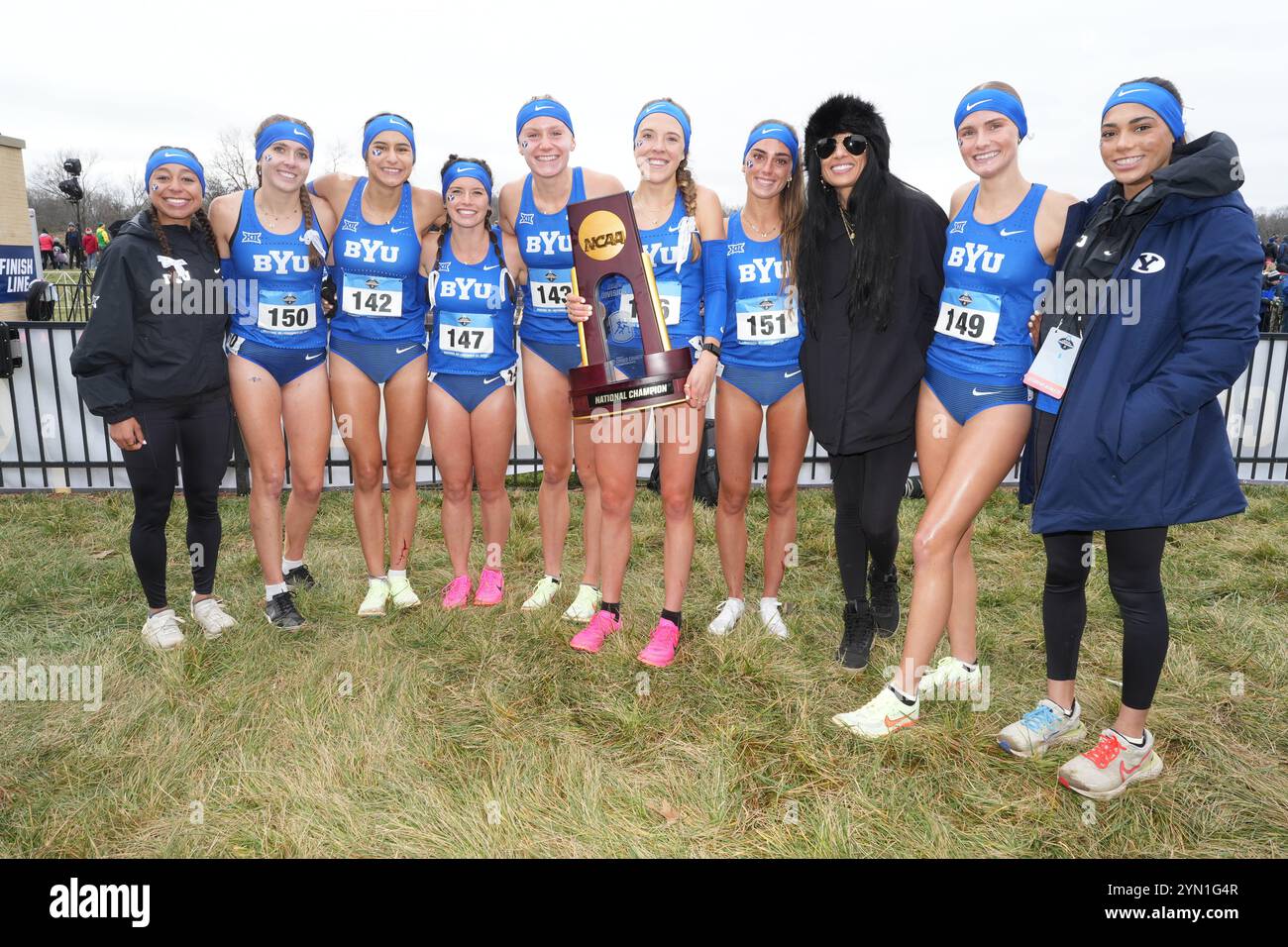 Madison, Wisconsin, USA. 23rd Nov 2024. Members of the BYU women's team ...
