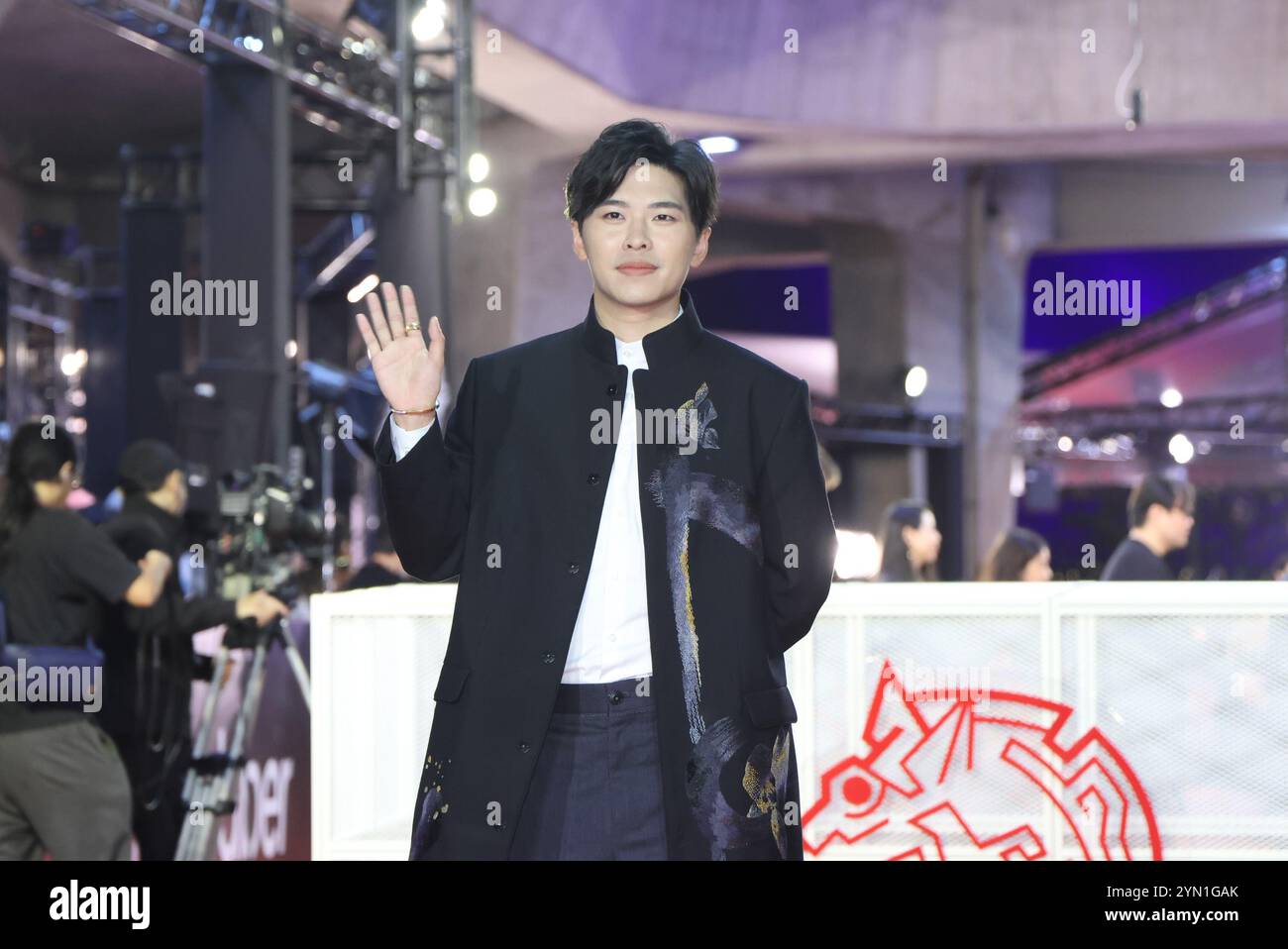 TAIPEI, CHINA - NOVEMBER 24, 2024 - Actress Karena Lam poses on the red ...