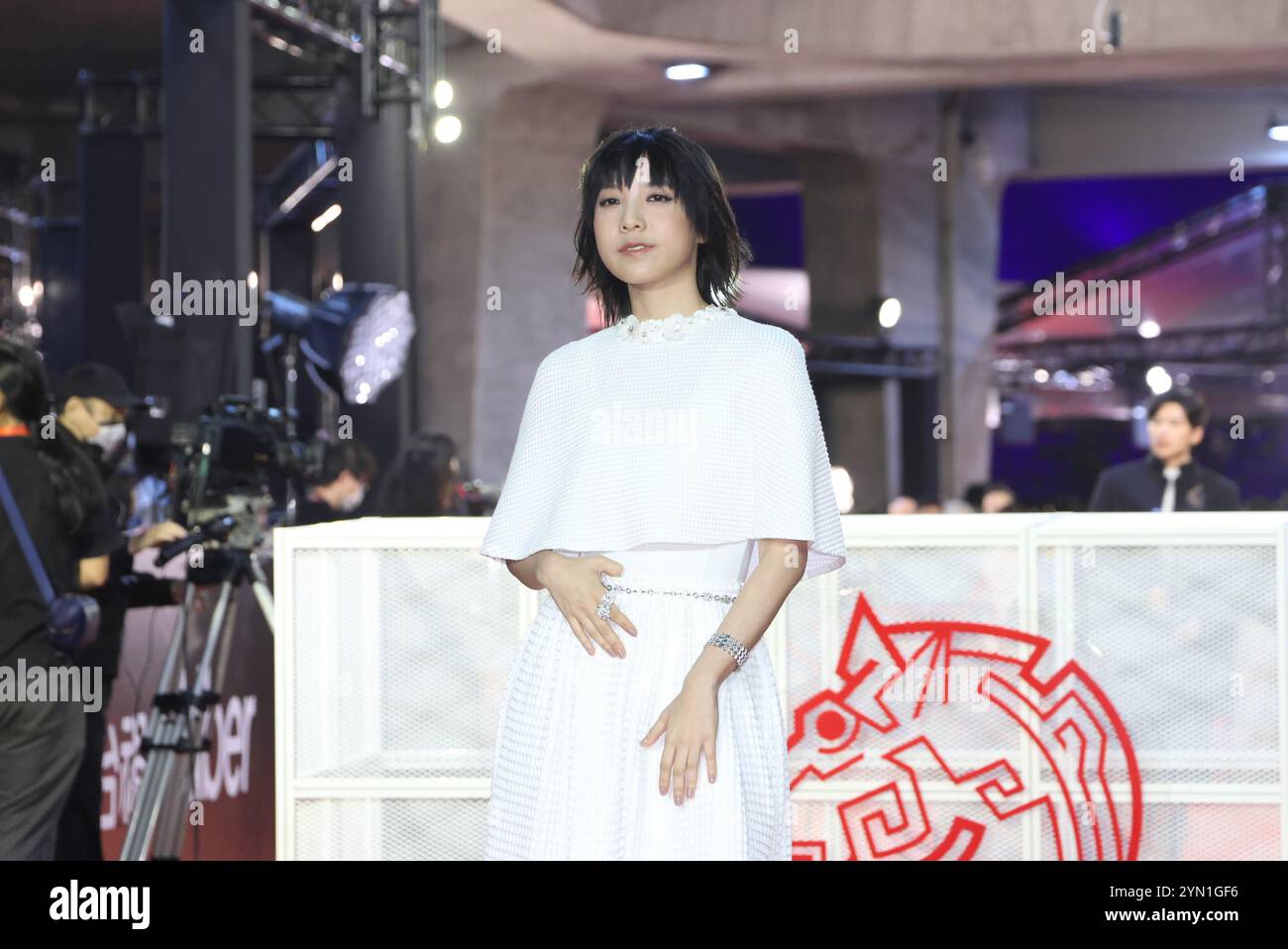 TAIPEI, CHINA - NOVEMBER 24, 2024 - Actress Karena Lam poses on the red ...