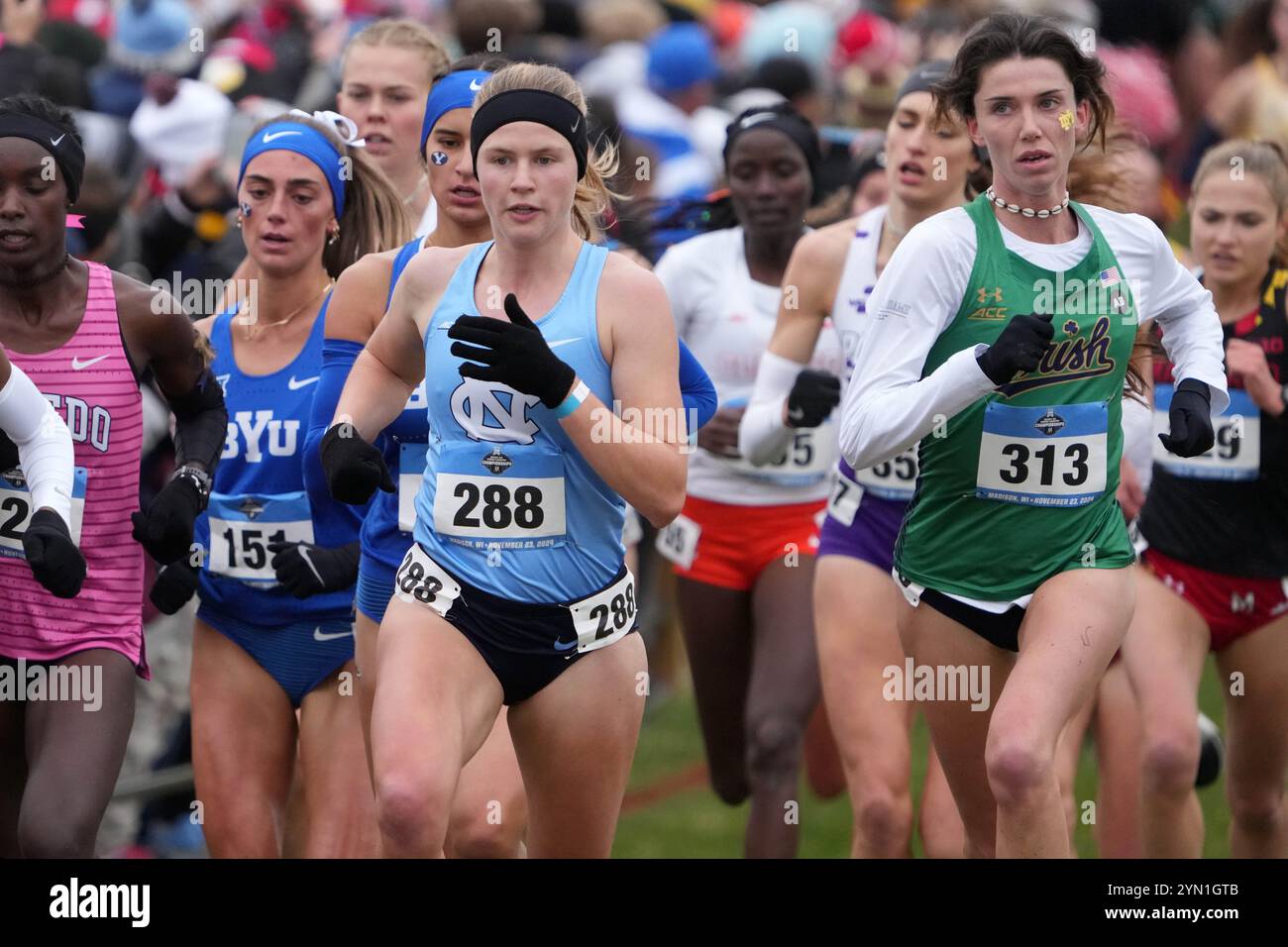 Taryn Parks of North Carolina (288) and Erin Strzelecki of Notre Dame ...
