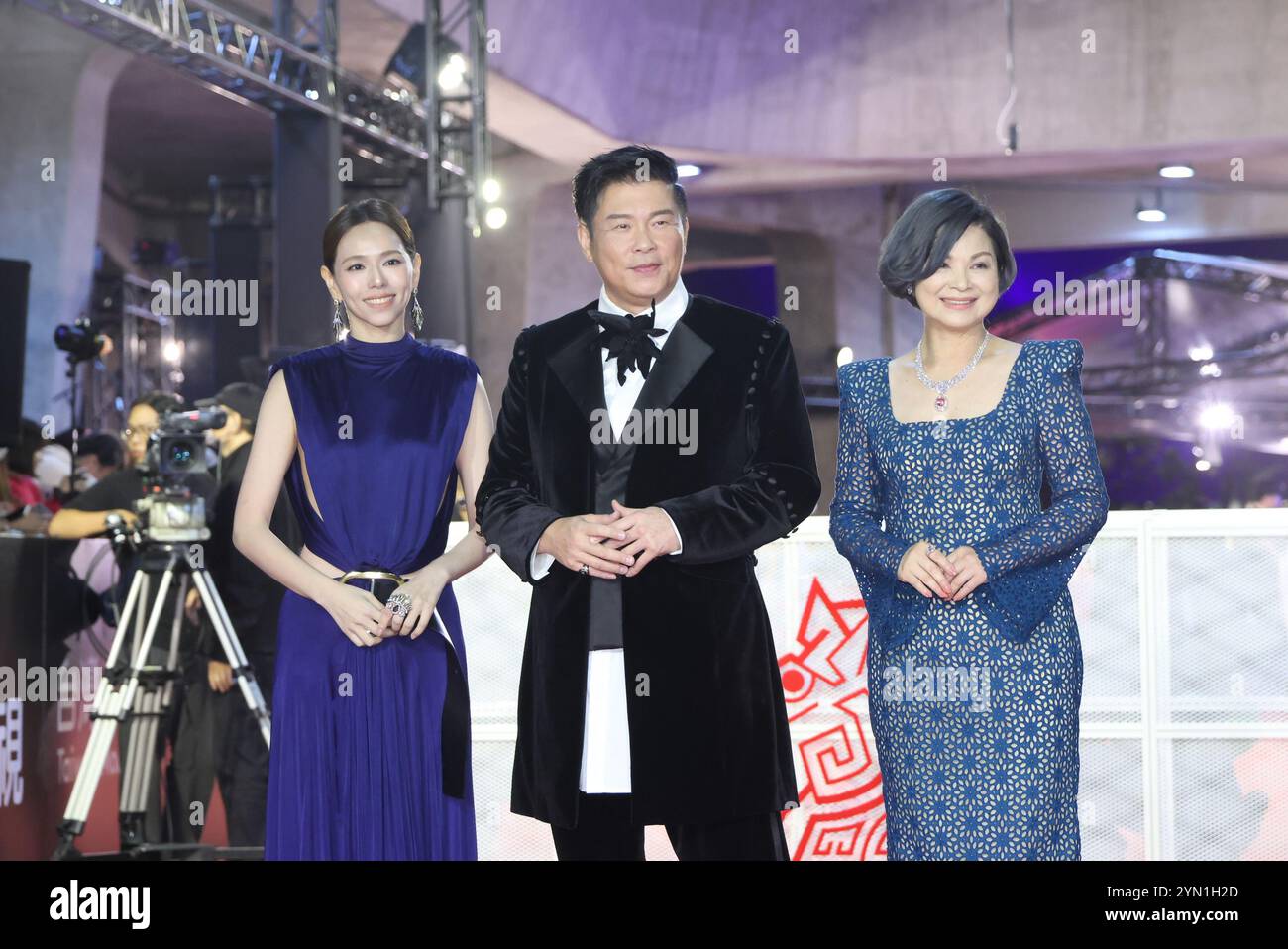 TAIPEI, CHINA - NOVEMBER 24, 2024 - Actors Tom Lin and Yu-chiao Hsia ...