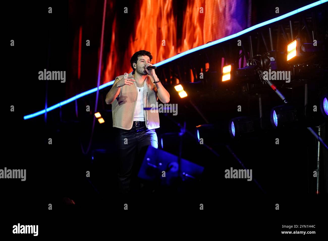 Colombian singer Sebastian Yatra performs during the Coca-Cola Flow ...