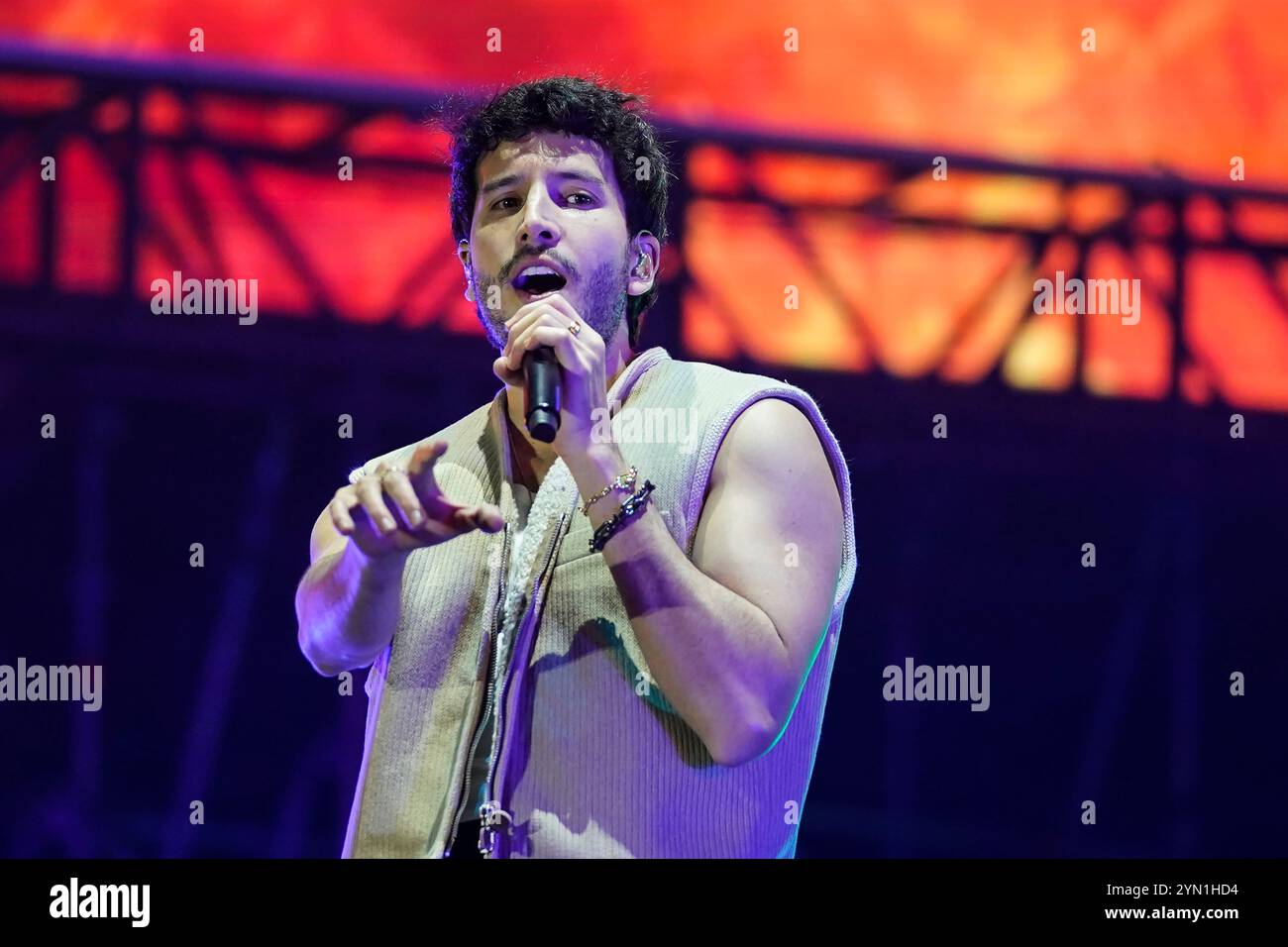 Colombian singer Sebastian Yatra performs during the Coca-Cola Flow ...