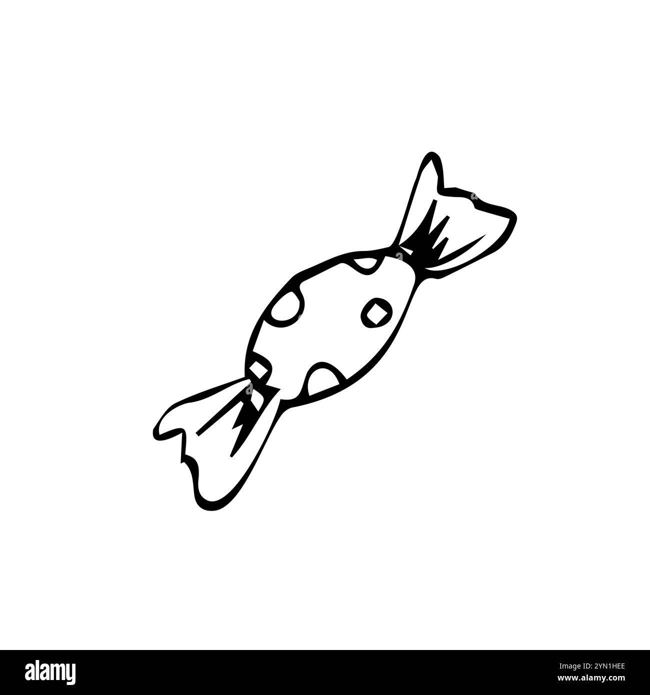 Candy vector. Single hand drawn element, isolated on white background ...