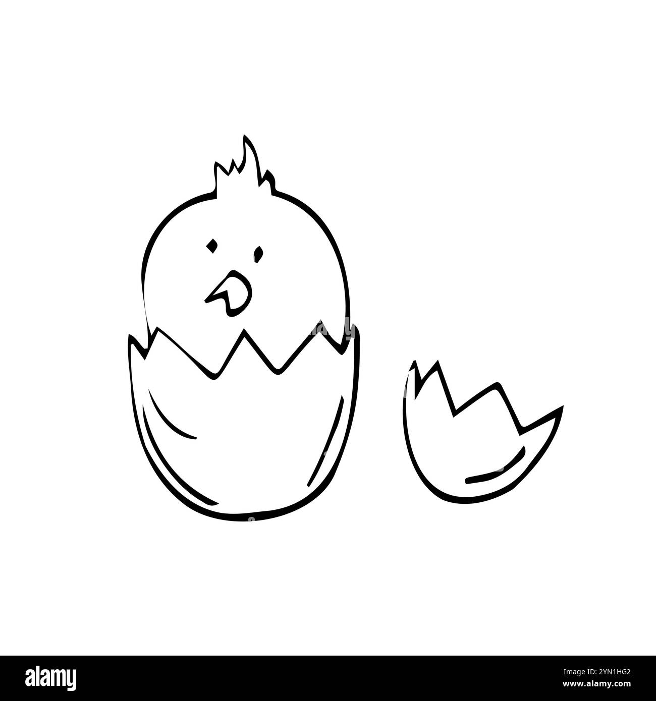 chicken, cartoon hand-drawn vector doodle illustration. Funny Easter ... chicken, cartoon hand-drawn vector doodle illustration. Funny Easter ...