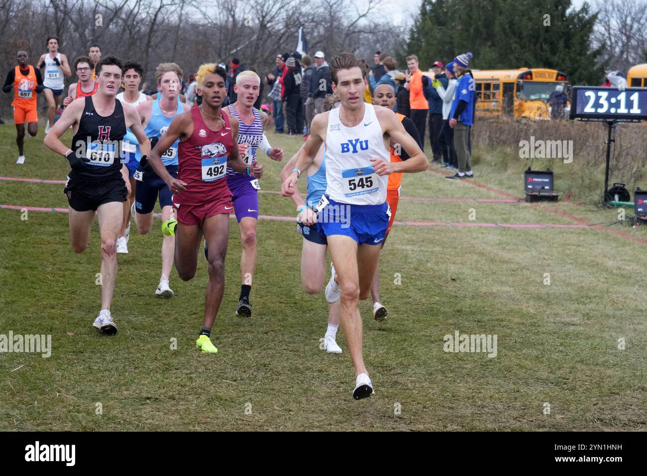Madison, United States. 23rd Nov, 2024. Casey Clinger of BYU places ...
