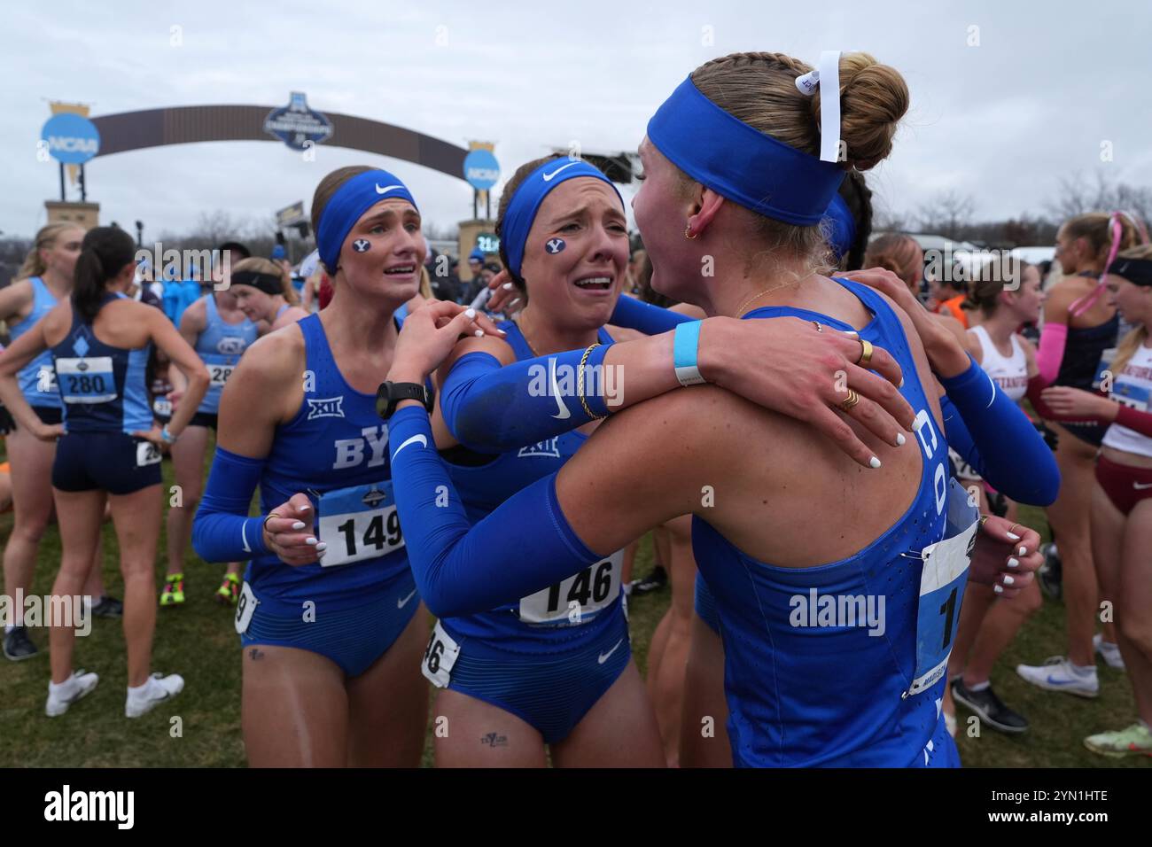Madison, United States. 23rd Nov, 2024. Members of the BYU women's team ...
