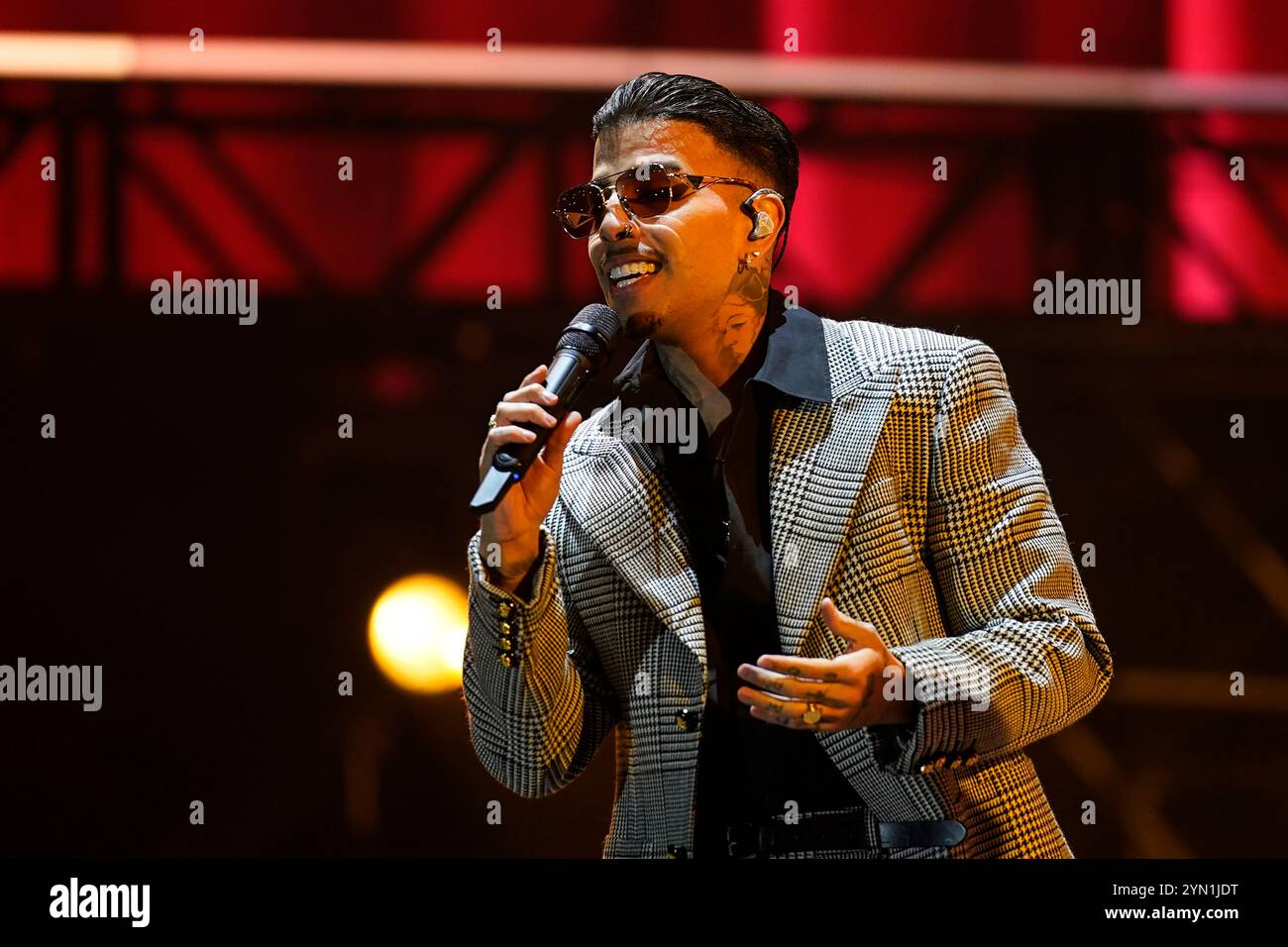 Puerto Rican singer Rauw Alejandro performs during the Coca-Cola Flow ...