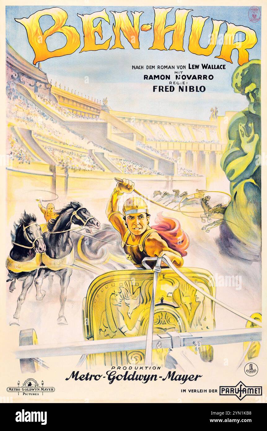 Ben-Hur (MGM, 1925) color corrected version - old film poster Stock ...