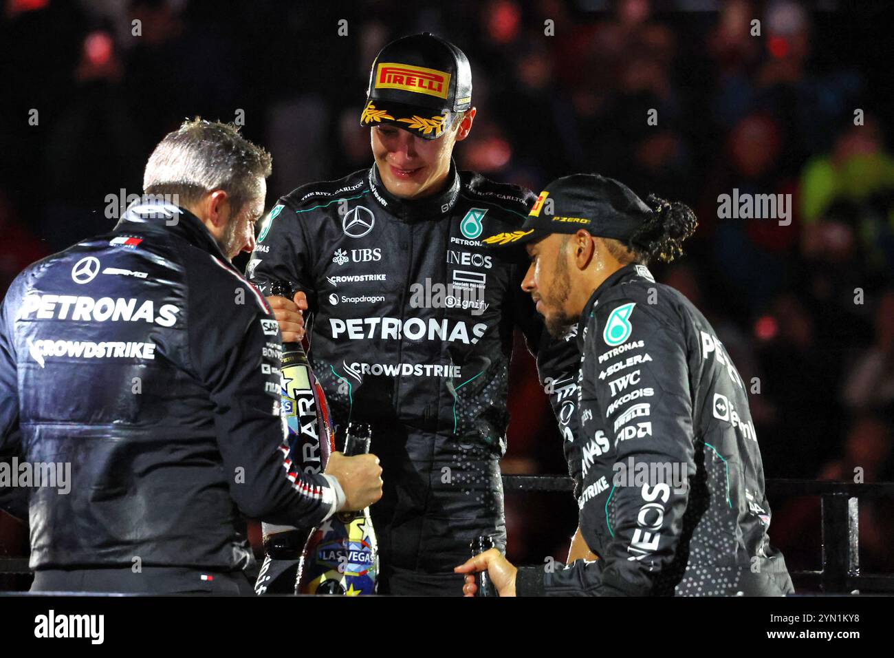Las Vegas, USA. 23rd Nov, 2024. Race winner George Russell (GBR ...