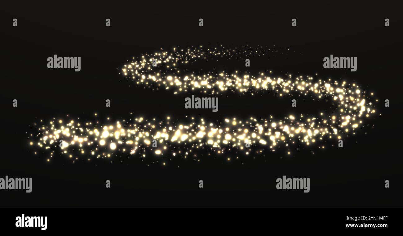 Golden wave shimmering particles Stock Vector Images - Alamy