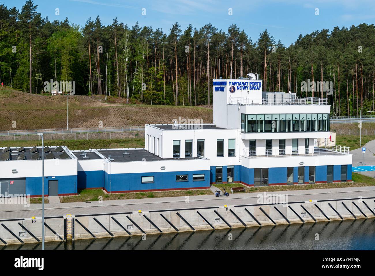 Vistula Lagoon, Poland May 03 2024 vistula spit canal and Nowy Swiat ...