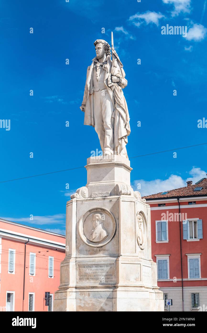 Modena, Italy - September 6, 2024: Statue of Ciro Menotti Stock Photo ...