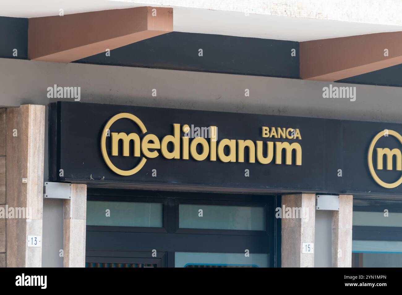 Modena, Italy - September 6, 2024: Logo and sign of Mediolanum Banca ...