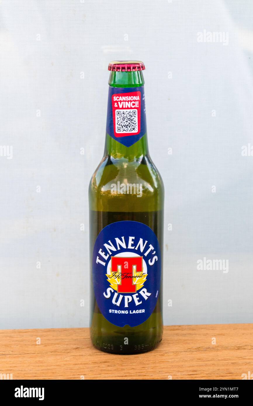 Modena, Italy - September 6, 2024: Tennent's super strong lager Italian ...