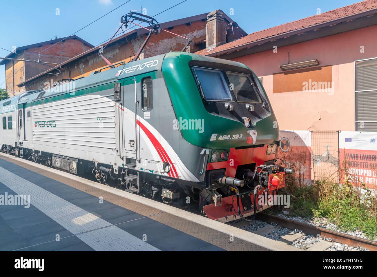 Bergamo, Italy - September 7, 2024: Trenord train on train station ...