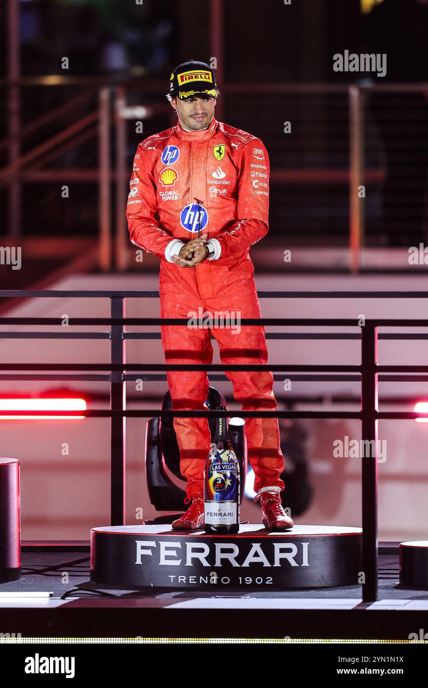 Las Vegas, NV, USA. 23rd Nov, 2024. Ferrari driver Carlos Sainz (55 ...