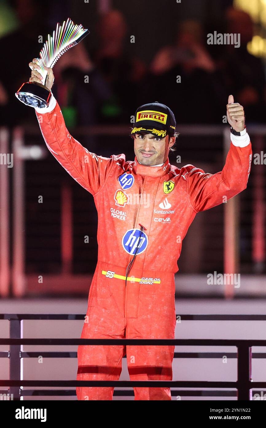 Las Vegas, NV, USA. 23rd Nov, 2024. Ferrari driver Carlos Sainz (55 ...