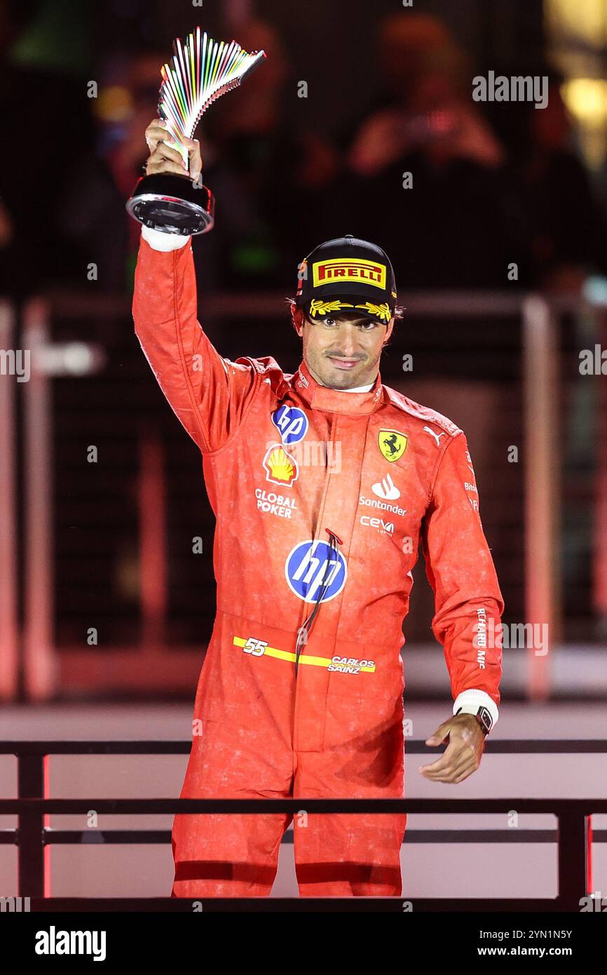 Las Vegas, NV, USA. 23rd Nov, 2024. Ferrari driver Carlos Sainz (55 ...