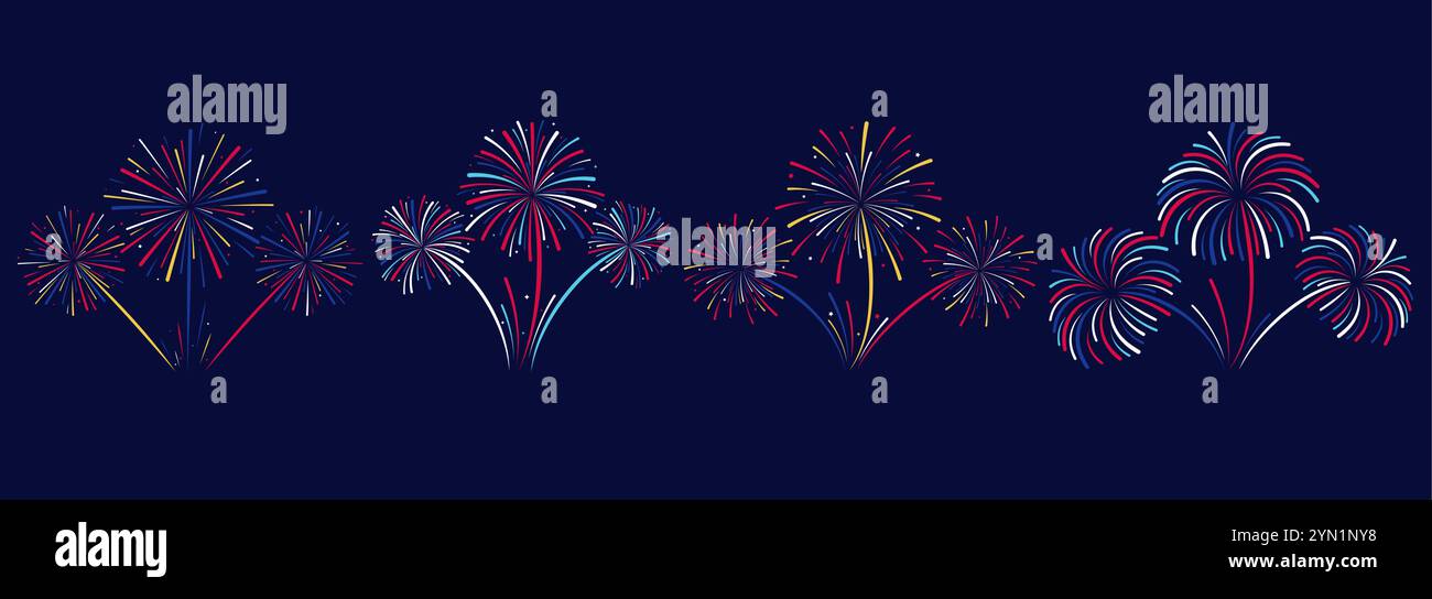 Different fireworks Stock Vector Images - Alamy