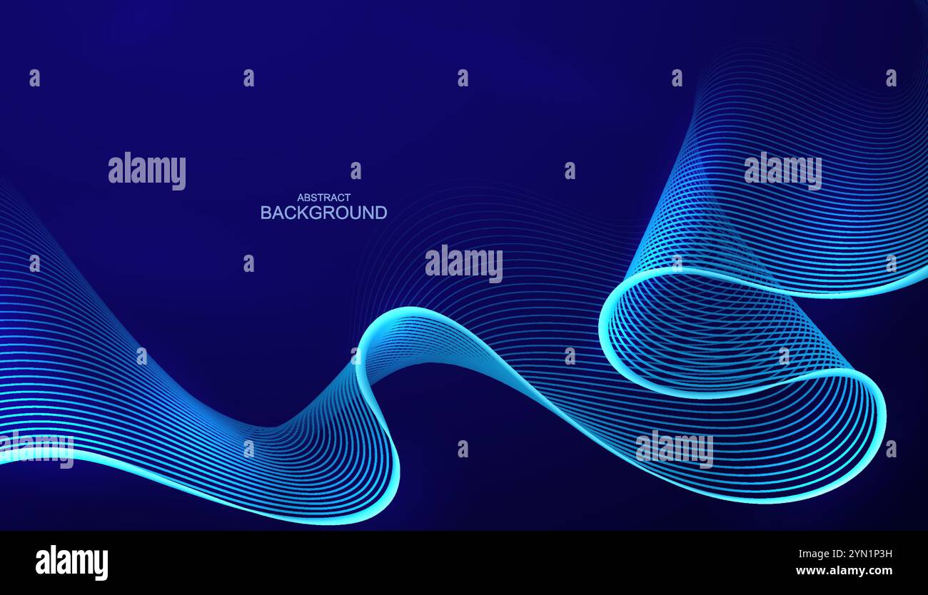 Moving blue wavy lines Stock Vector Images - Alamy