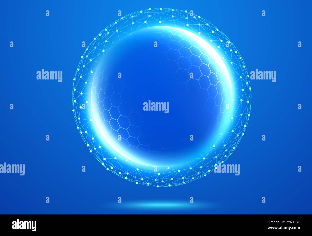 Spherical protective energy dome with global network connections on ...