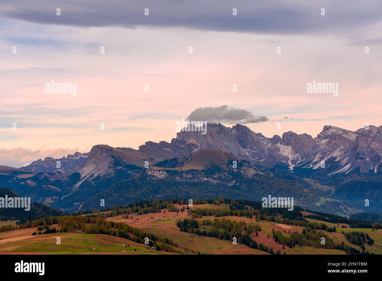 Panoramic view of the Dolomites in Italy Stock Photo - Alamy