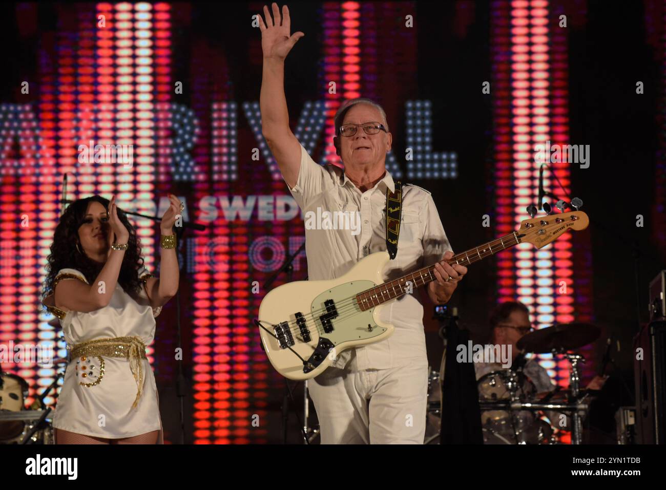 ABBA tribute band called Arrival from Sweden perform in Colombo, Sri ...