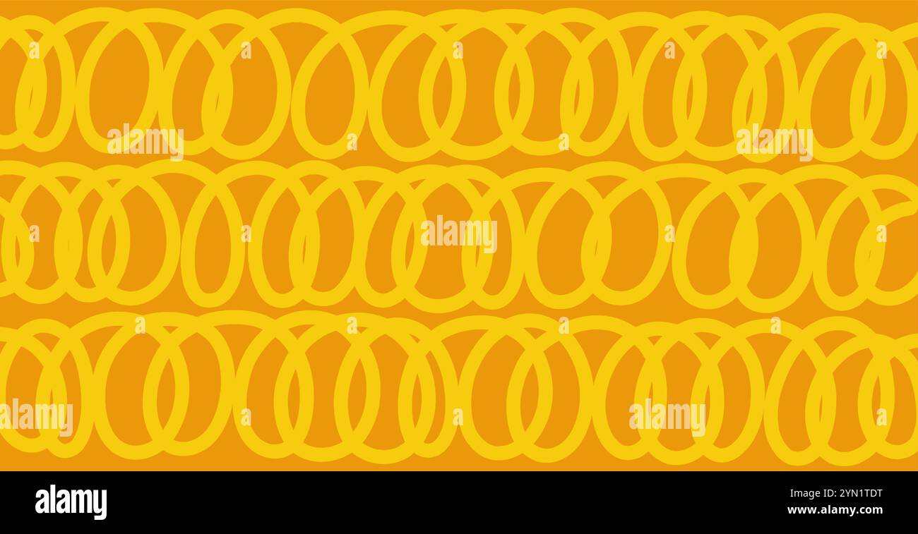 Wavy yellow pasta. Spaghetti, abstract geometric pasta vector ...