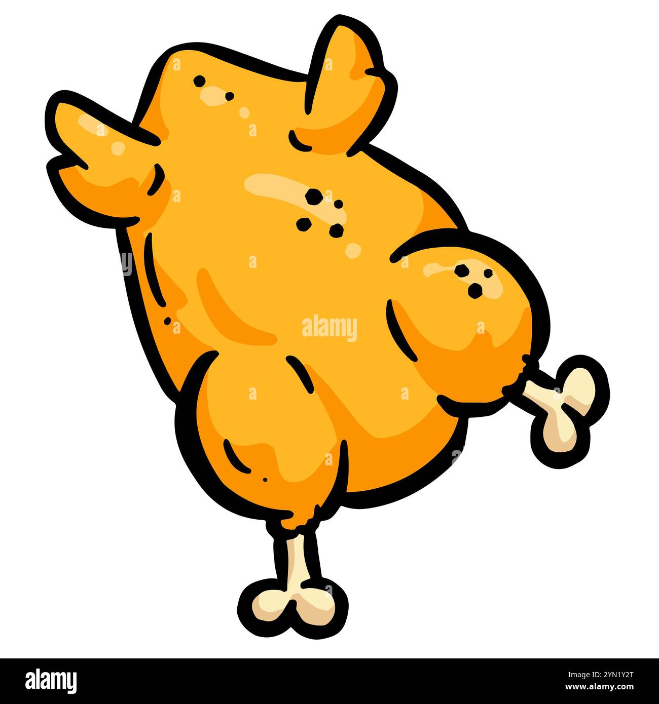 Skinny Chicken Leg Cartoon
