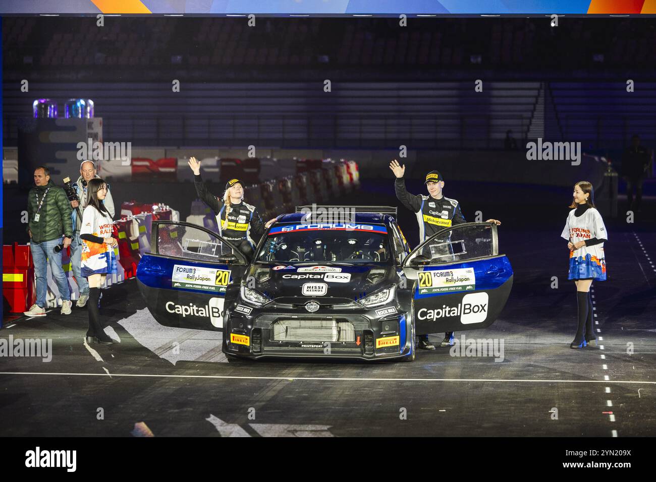 PAJARI Sami, Toyota Yaris Rally2, portrait, podium, portrait during the ...