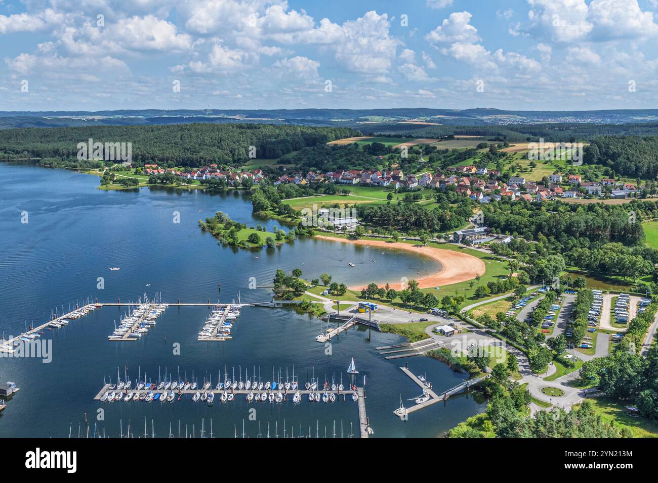 View of the region around the Ramsberg lake centre on the Großer ...