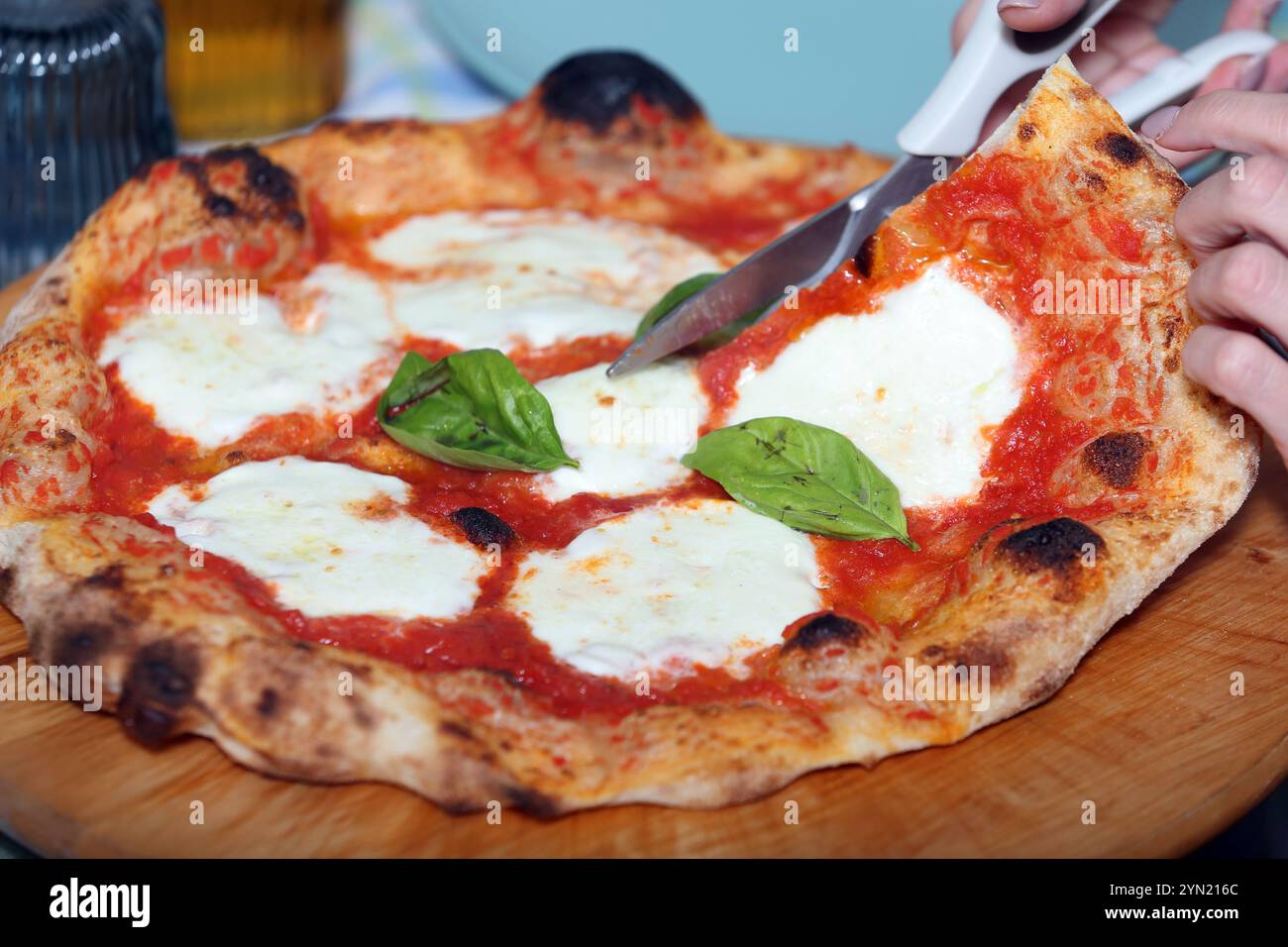 homemade margherita pizza Stock Photo - Alamy