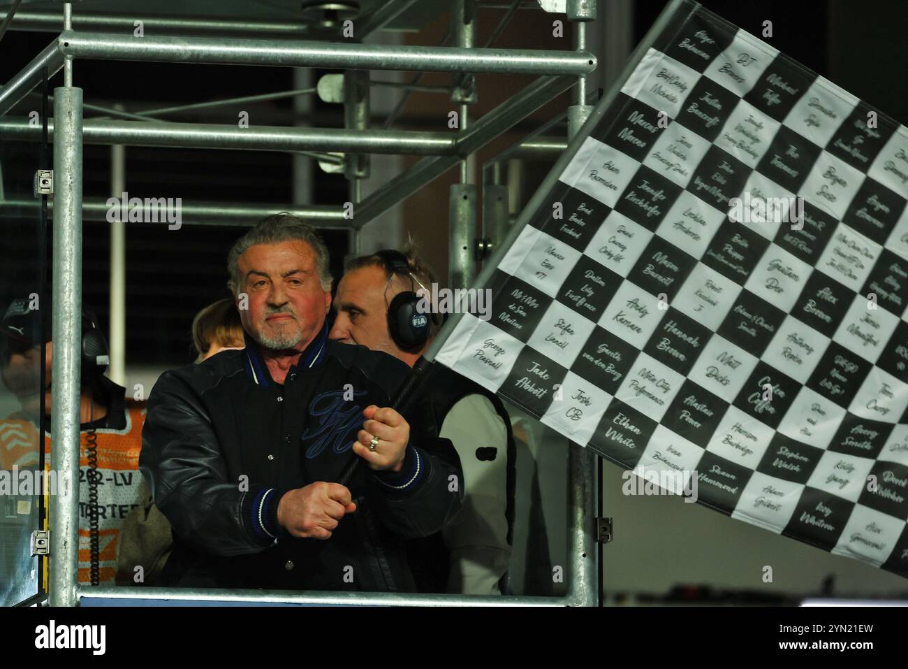 Las Vegas, USA. 23rd Nov, 2024. Sylvester Stallone (USA) Actor waves ...