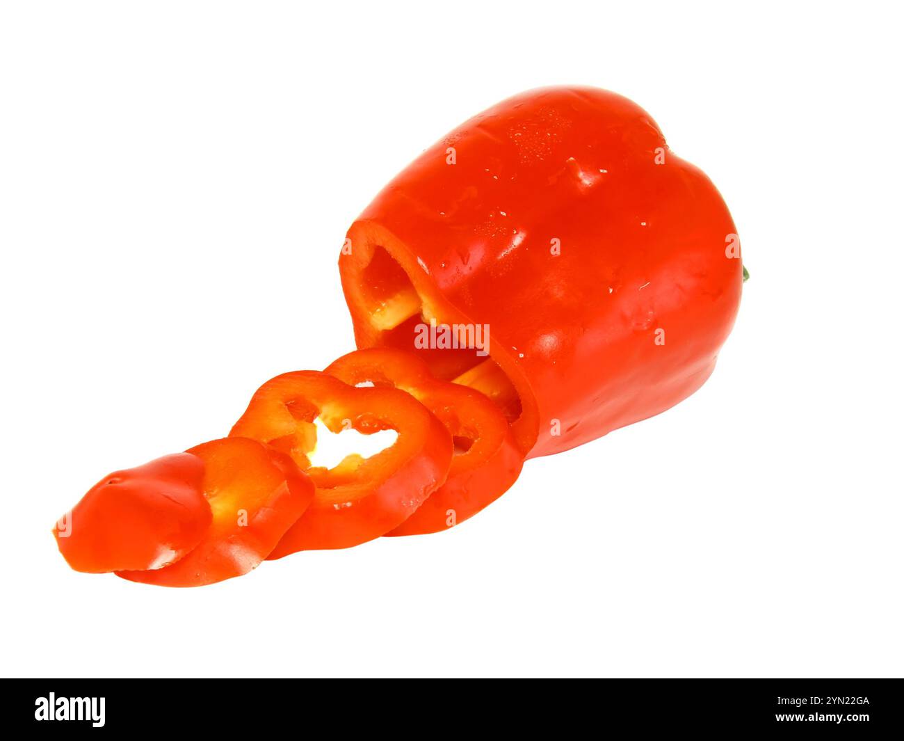Bell pepper cutting cooking Cut Out Stock Images & Pictures - Alamy