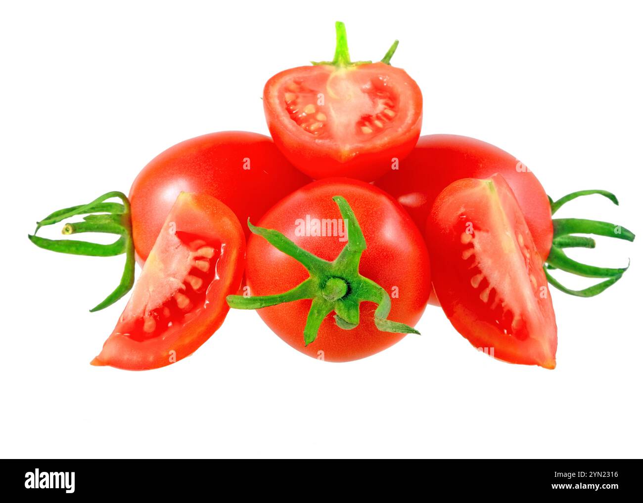 Lush cutting tomatoes isolated hi-res stock photography and images - Alamy