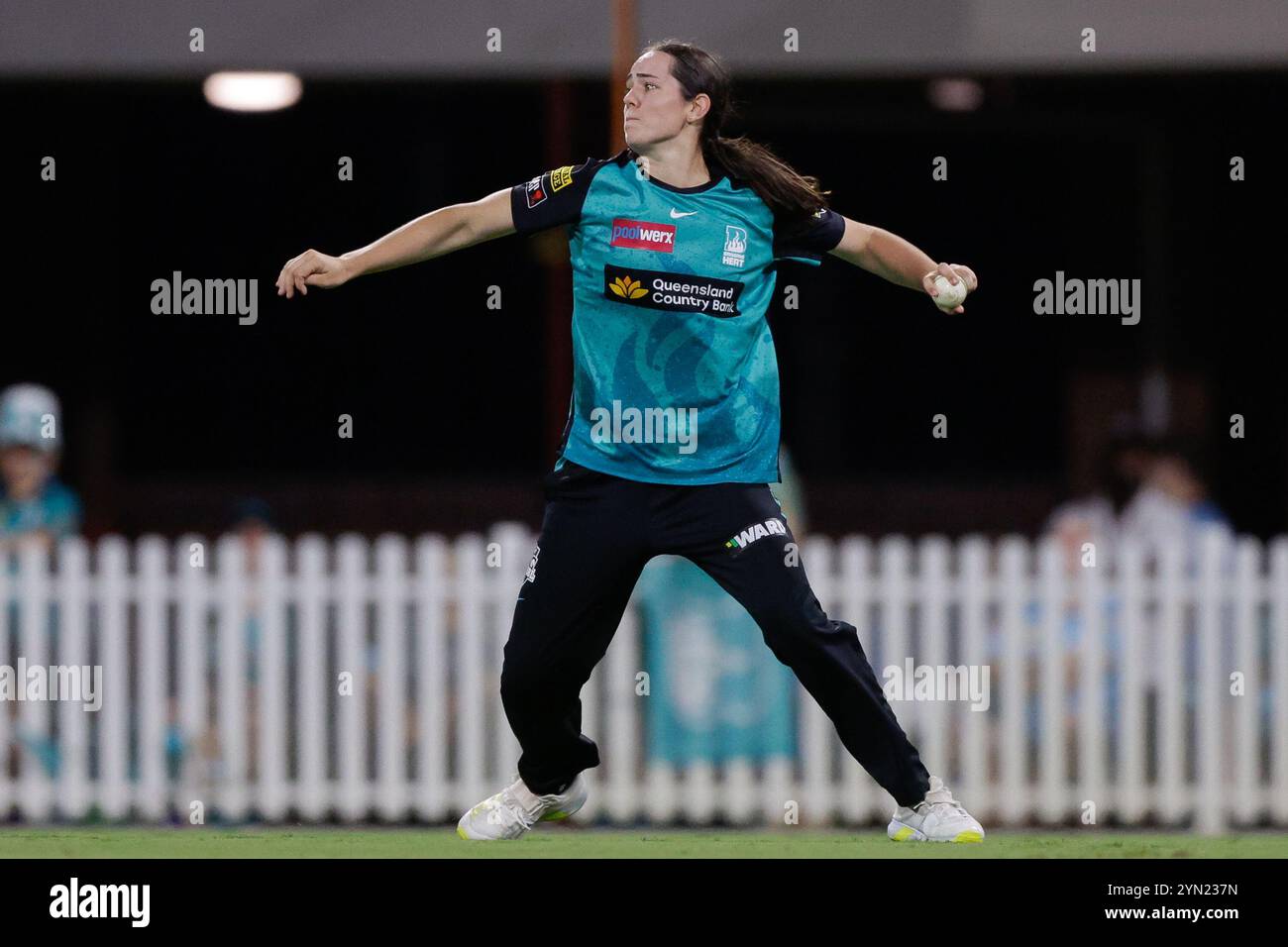 Brisbane, Australia. 24th Nov, 2024. Lucy Hamilton of the Heat fields ...
