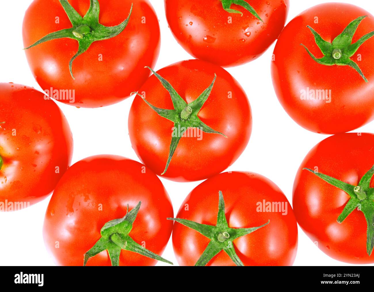 Lush tomatos. Isolated over white Stock Photo - Alamy