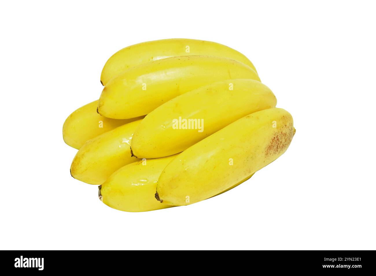 Bunch of mini-bananas .Isolated over white Stock Photo - Alamy