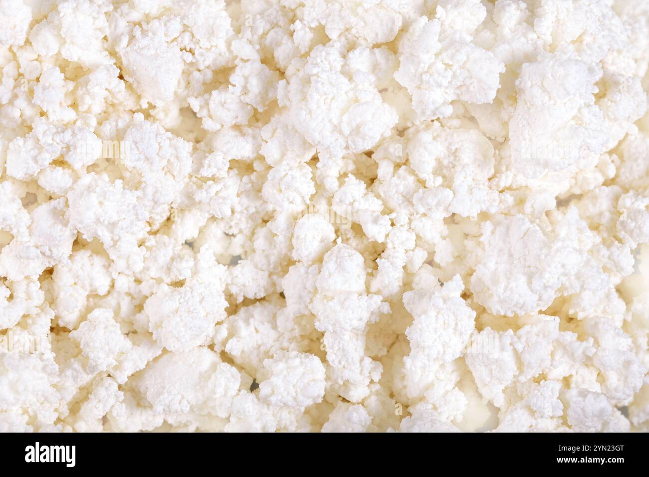 Fresh cottage cheese (curd) heap, isolated on white background Stock ...